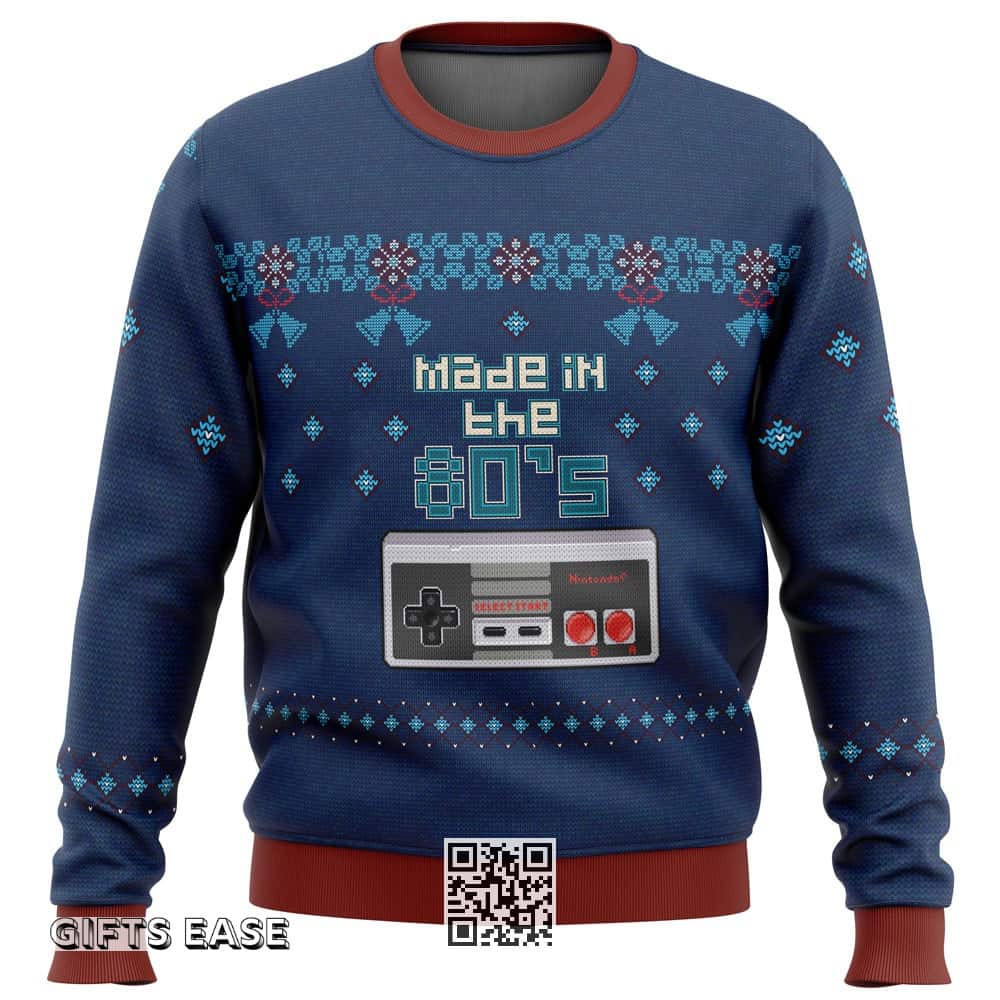 Nintendo Ugly Christmas Sweater Made In The 80s - GiftsEase